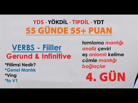 4.GÜN #part2 Gerunds Infinitives #yökdilsağlık #yökdilsosyal #yökdilfen #yökdilyasinalp (30.12.2023)