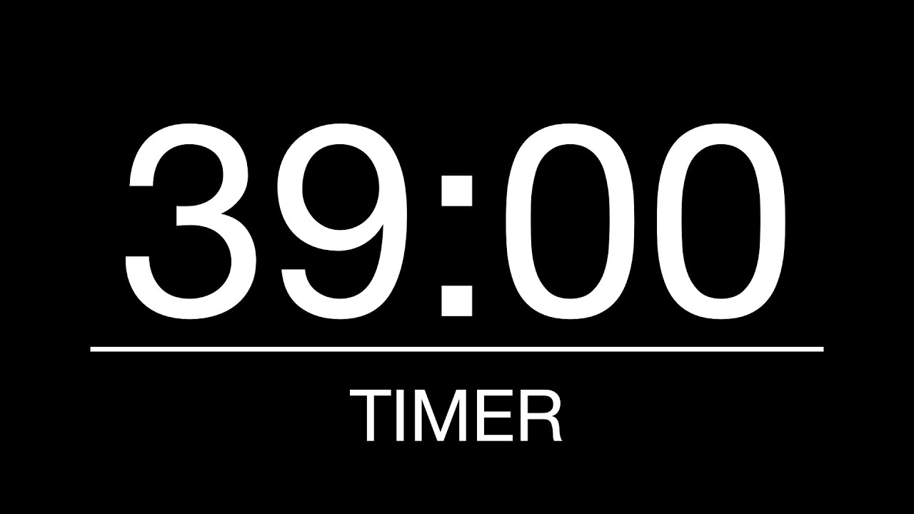 39 Minutes Timer/Countdown with Alarm [4K] - YouTube