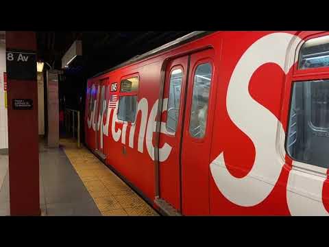 MTA supreme wrapped R143 action - YouTube