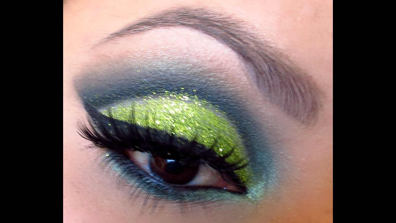 Make up verde com glitter - Por Amanda Pereira - YouTube