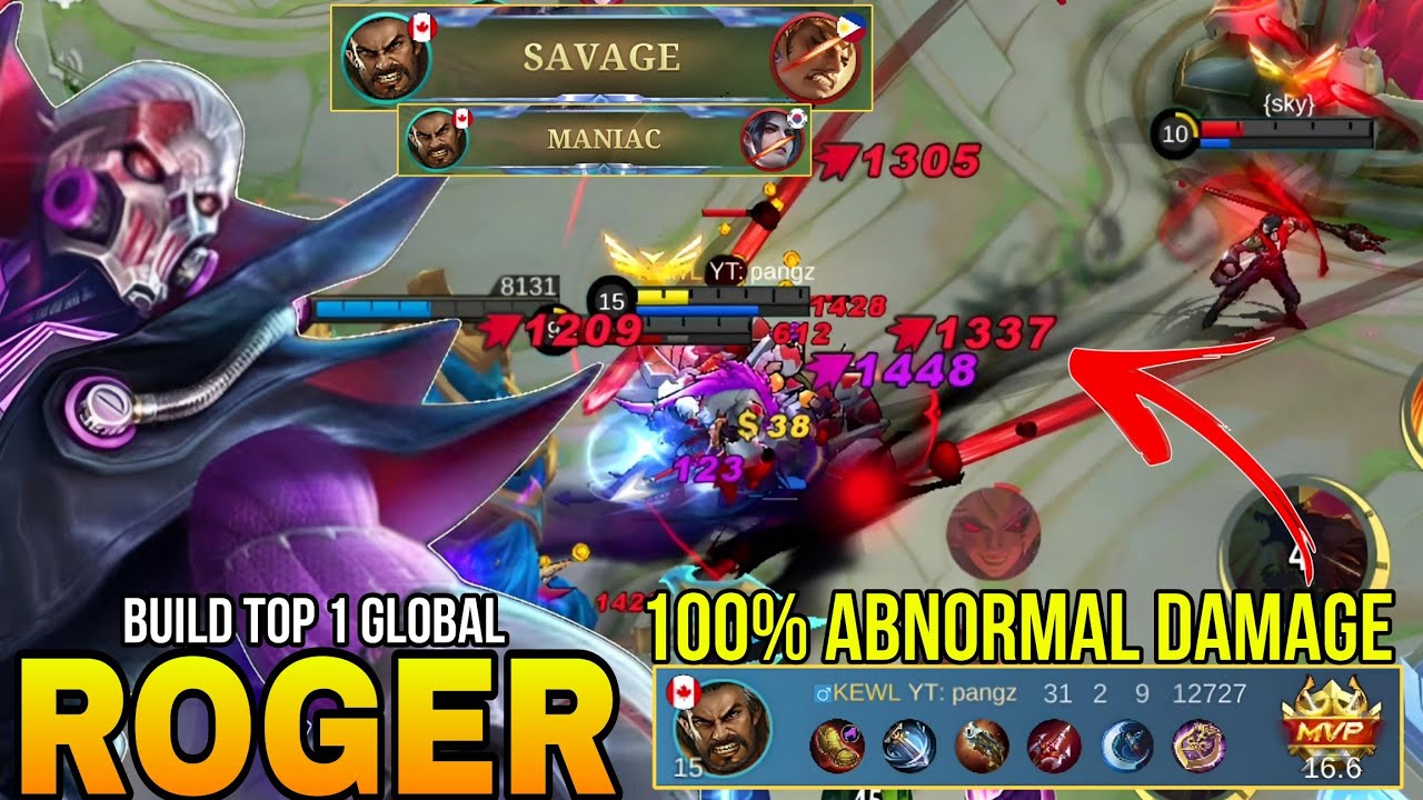 31 KILLS + SAVAGE!! ROGER BUILD IS BROKEN 100% ABNORMAL DAMAGE! | BUILD ...