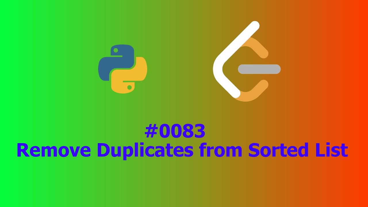 No Sound Leetcode 83 Remove Duplicates From Sorted List Youtube 8526