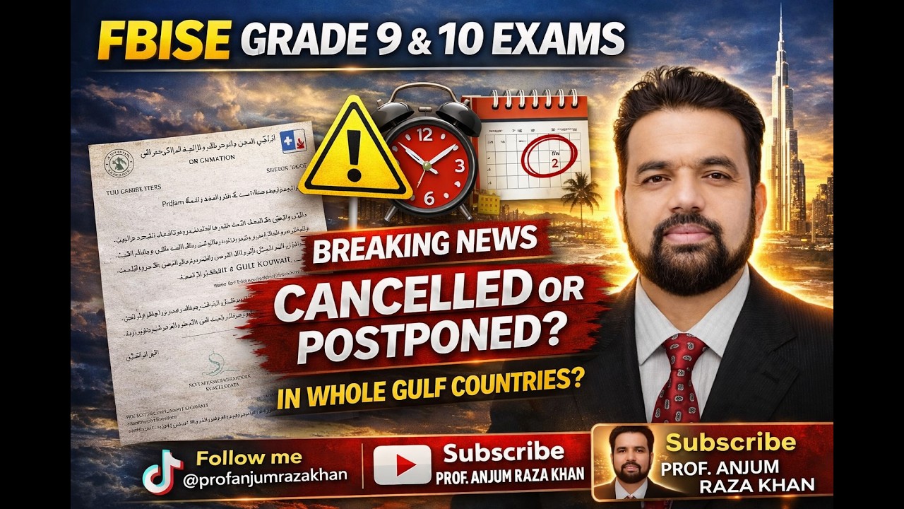 👉 🚨 FBISE SSC Exams Postponed Abroad 2026 | Official Notification ...