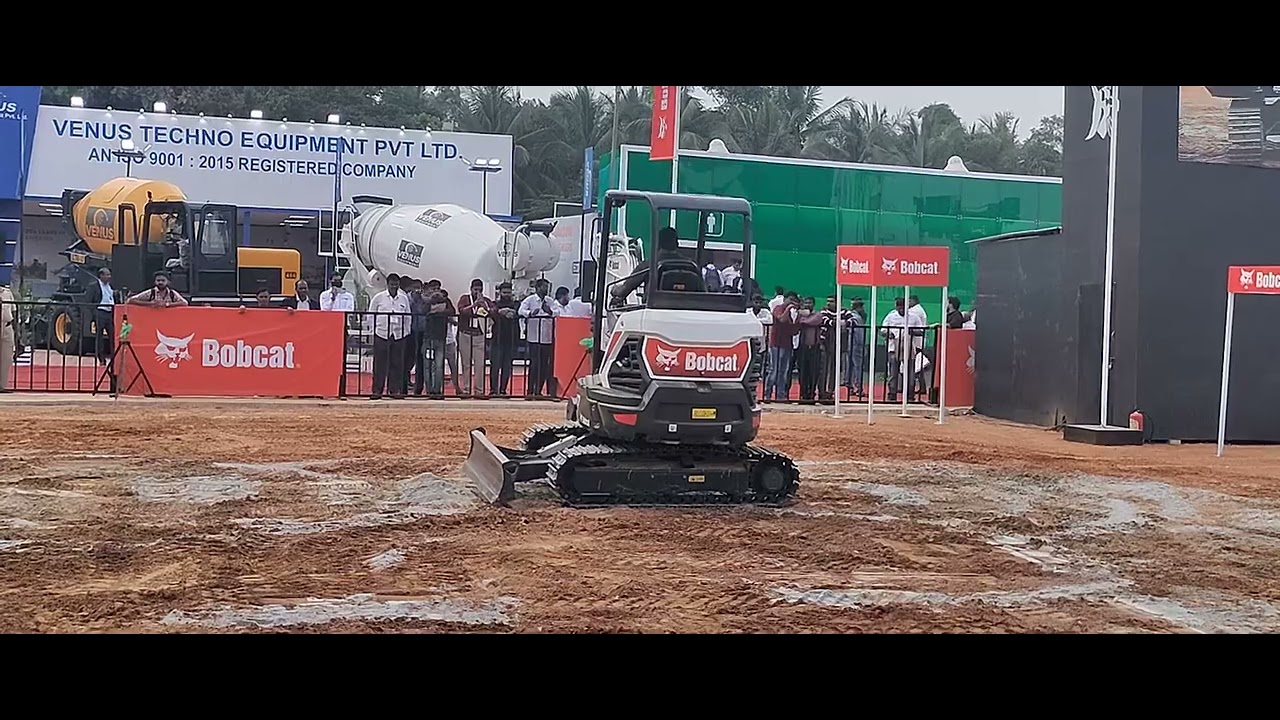😺😺😺 Bobcat Compact Excavator STUNTS 😺😺😺 - YouTube