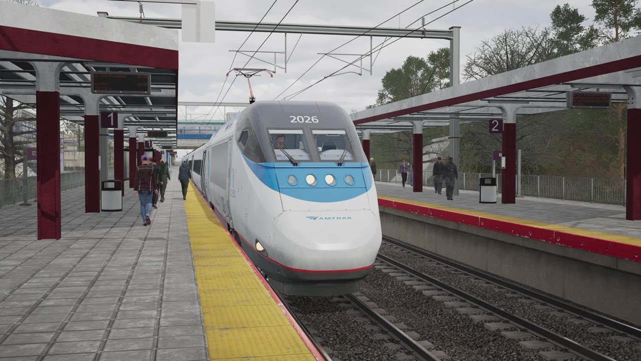 Train Sim World 3 PS5 Boston Sprinter Operating Amtrak Acela Express Train 2167 to Providence ...