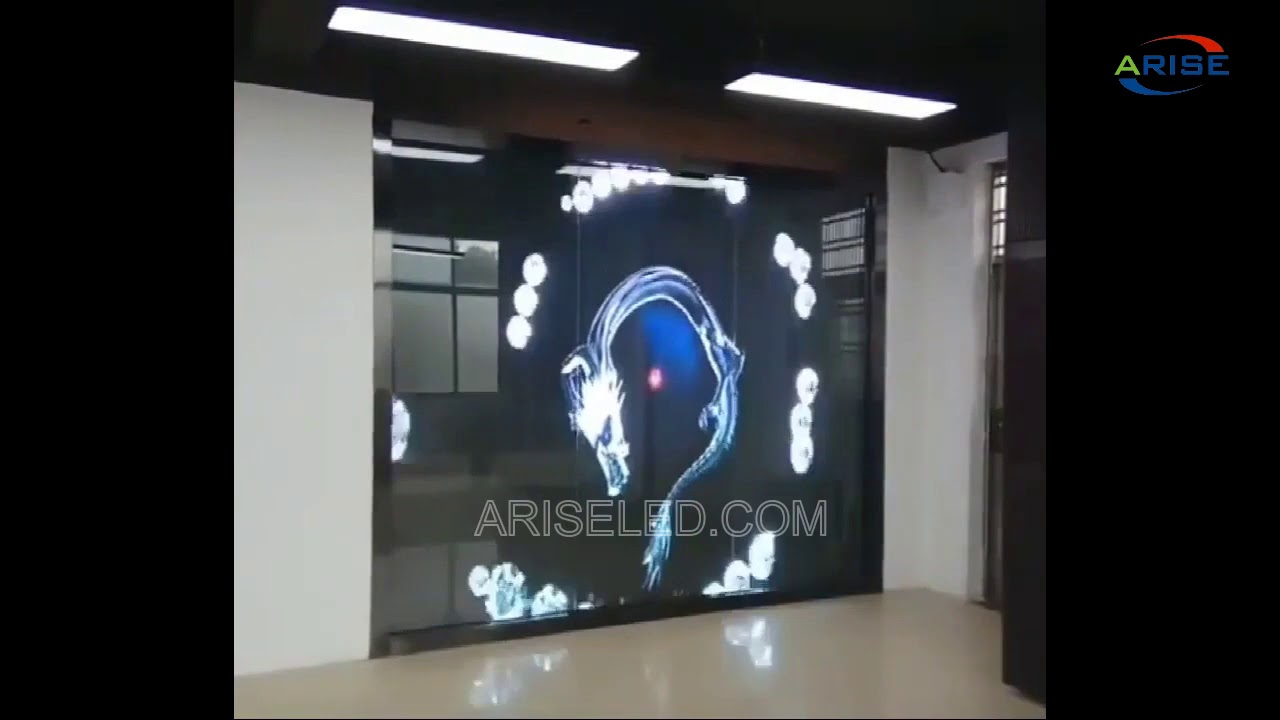 Transparent mesh led display screen wall for outdoor lighting effect ...
