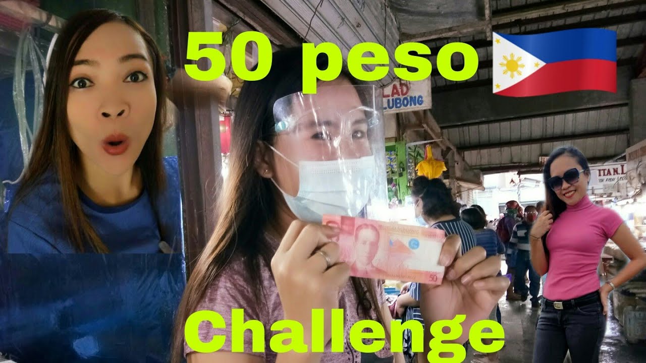 50 PESO CHALLENGE FOOD TO BUY IN MARKET - YouTube