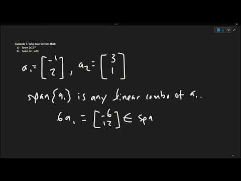 Section 1.3: Vector Equations, Spans & Linear Combinations - YouTube