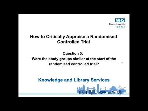 5- How to Critically Appraise a Randomised Controlled Trial following the CASP checklist ...