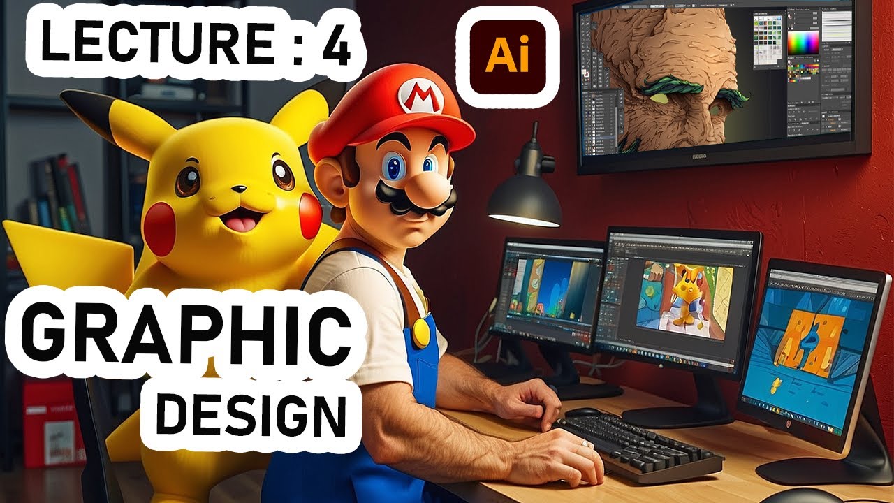 Polygon tool in illustrator- Lecture 5 Graphic designing course - YouTube