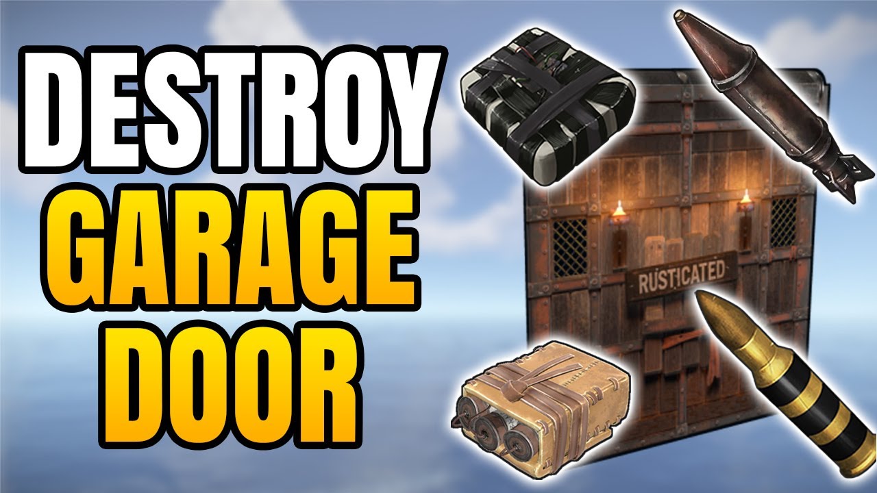 Rust - How Many Satchels, Explosive Ammo, Rockets & C4 to Destroy Garage Door - YouTube