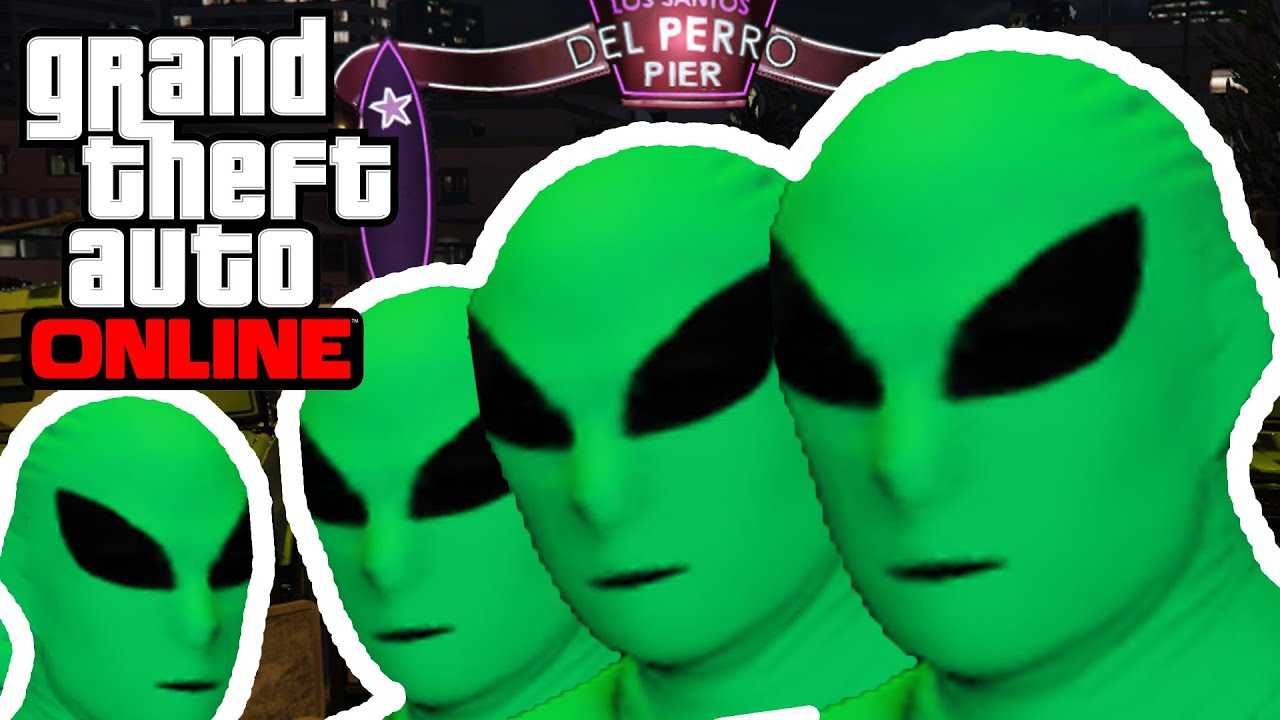 GREEN ALIEN FUNNY, RANDOM MOMENTS - GTA 5 Online - YouTube