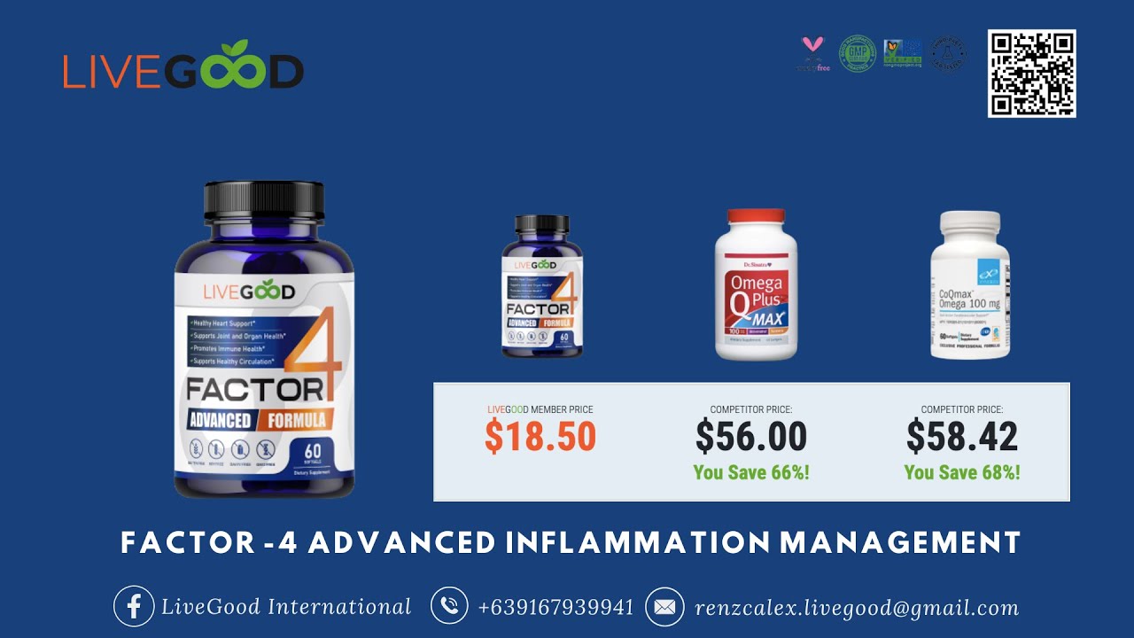 LiveGood Factor-4 Advanced Inflammation Management - YouTube