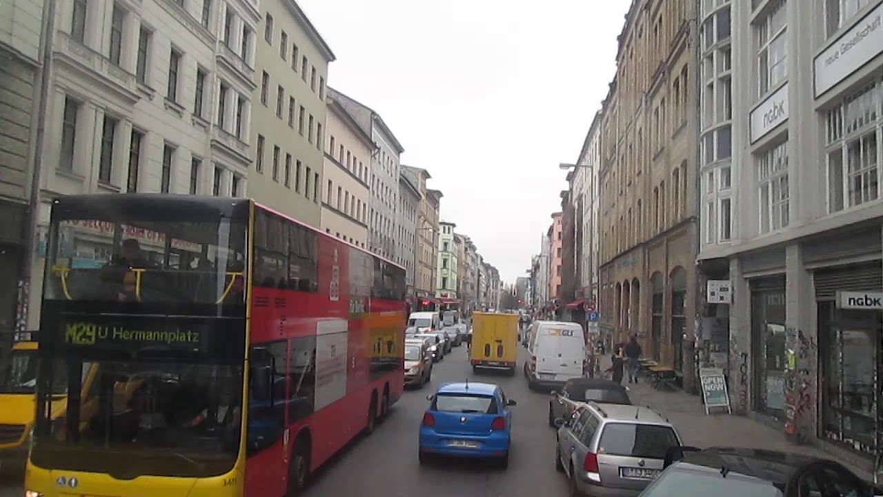Busfahrt Berlin in Echtzeit, Linie M29 - YouTube
