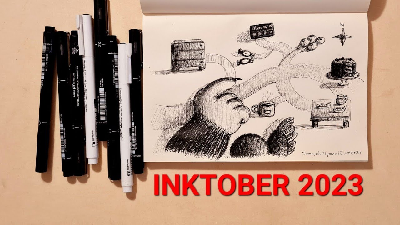 INKTOBER 2023 / Day 5/ MAP/Treasure Map #inktober2023 #friends#ctebear# ...
