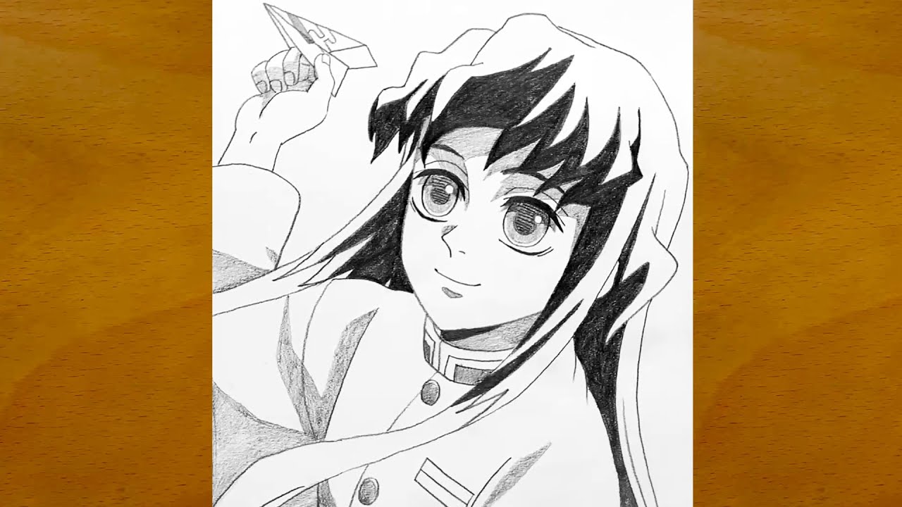How to Draw Muichiro Tokito from Demon Slayer || Step-by-Step Pencil ...