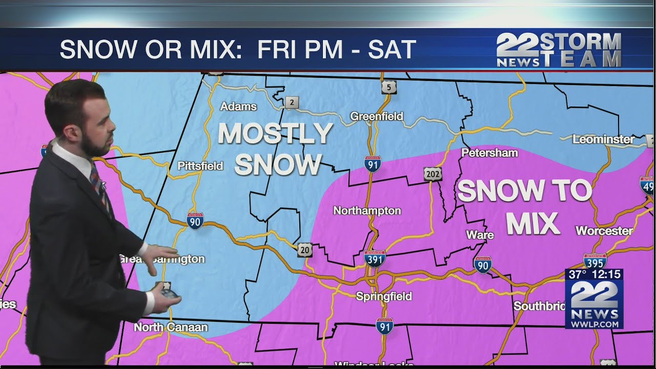 Snow transitions to wintry mix Friday into Saturday - YouTube