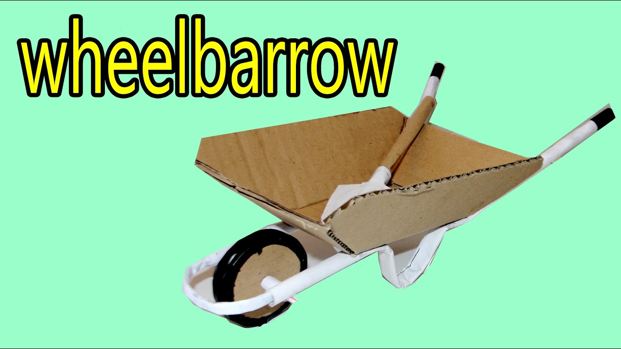 Making a cardboard/handicraft wheelbarrow - YouTube
