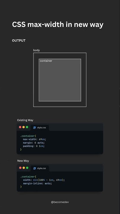CSS max width new way - YouTube