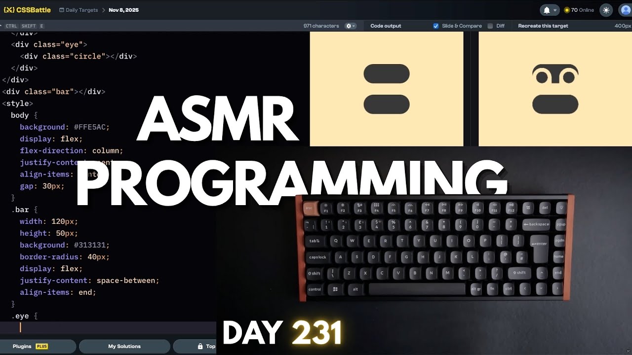 Keyboard ASMR CSS Battle 8th November - YouTube