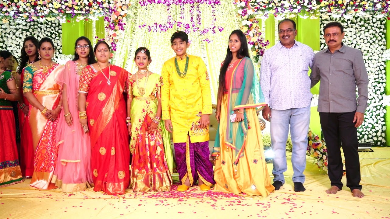 Half saree & dhoti function - YouTube