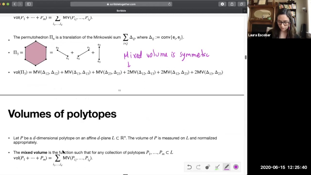Laura Escobar, A tale of two polytopes 2: The harmonic polytope, AlCoVE 2020 - YouTube