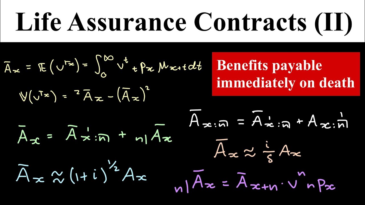 Life Assurance Contracts Part II (Contingencies: Actuarial Mathematics ...
