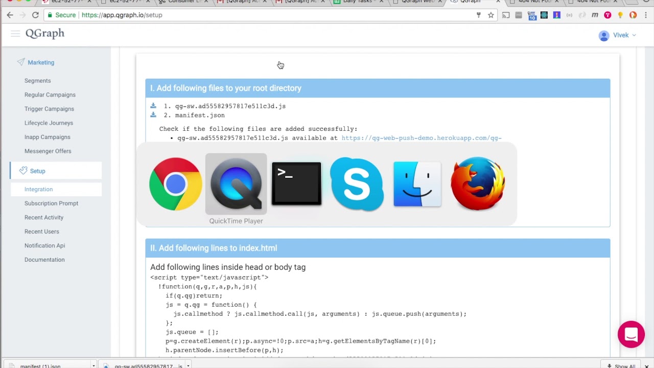 QGraph Web Push Integration - YouTube