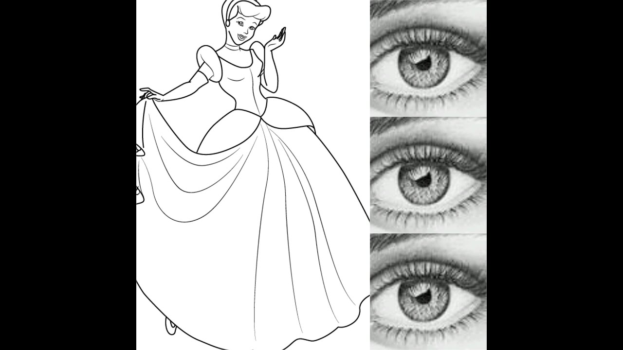 Learn to draw realistic eyes and princess - YouTube