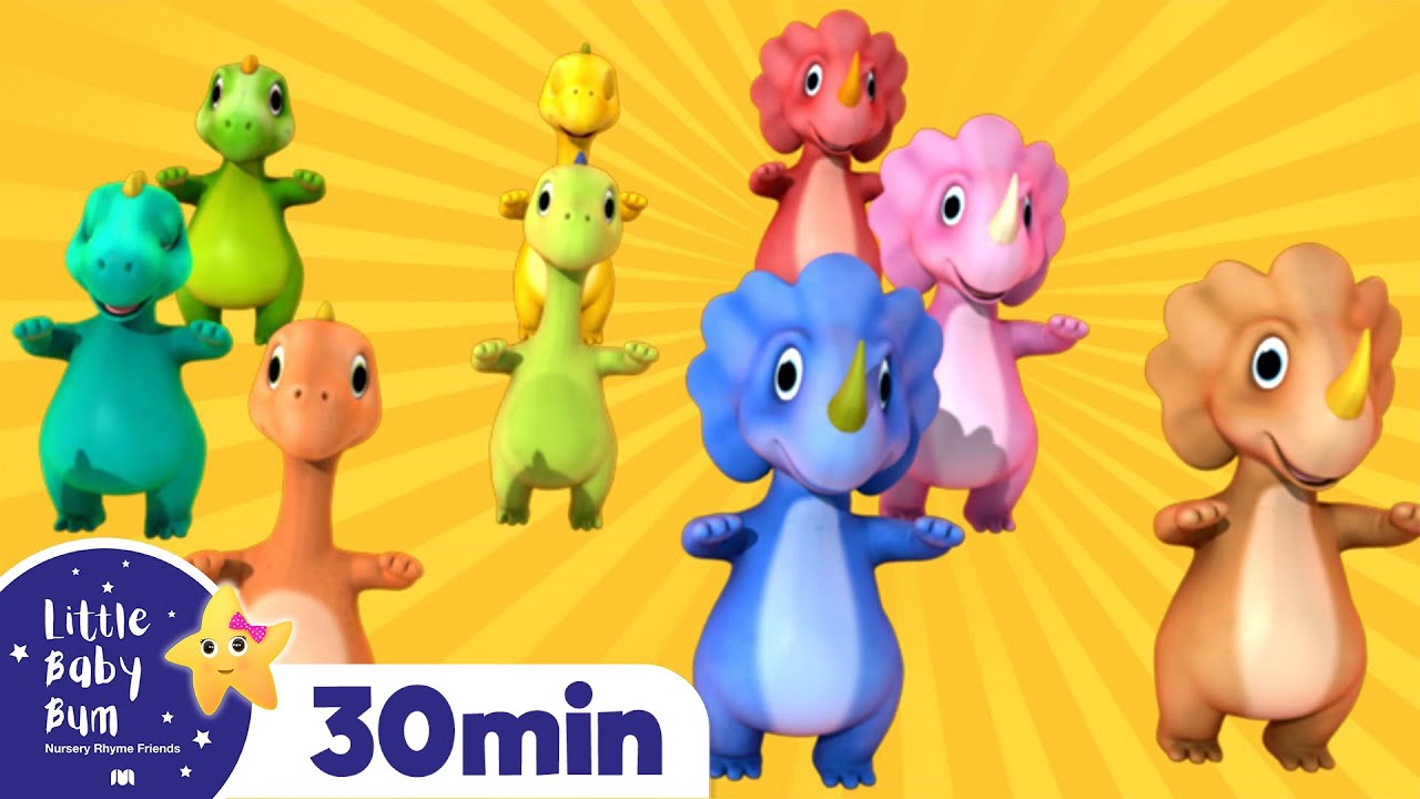 10 Little Dinosaurs + More Nursery Rhymes & Kids Songs - ABCs and 123s ...