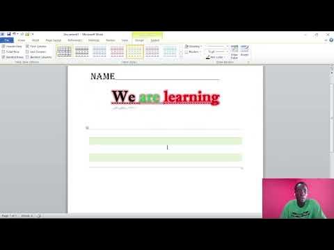 How to create table - YouTube