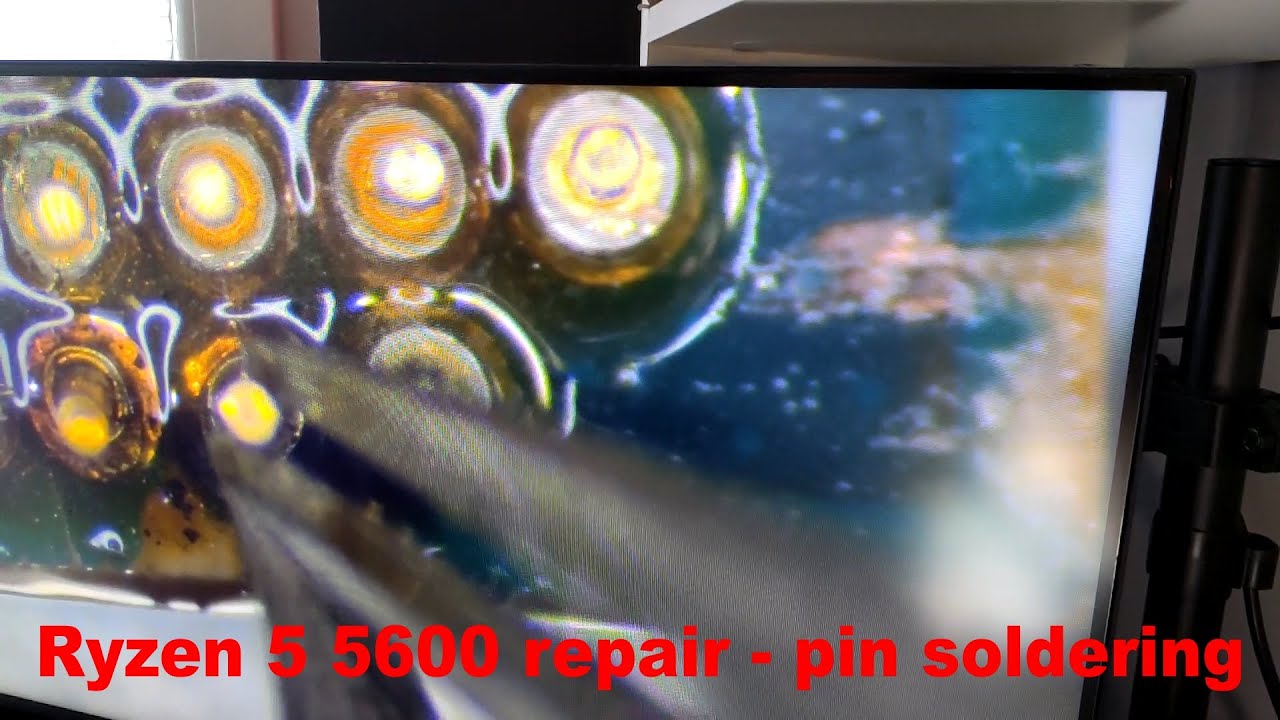 Episode 7 - AMD Ryzen 5 5600 CPU repair - broken pins soldering ...