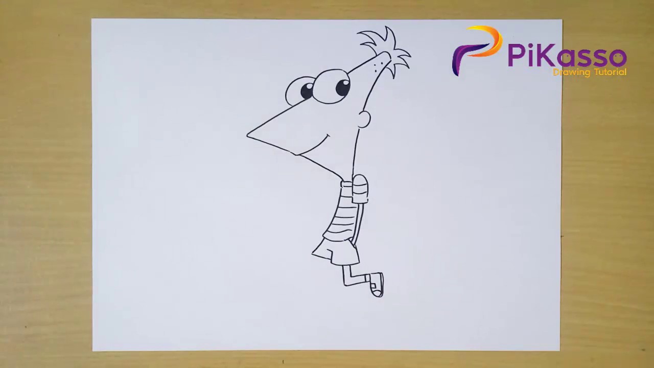 How To Draw Phineas Step By Step Youtube