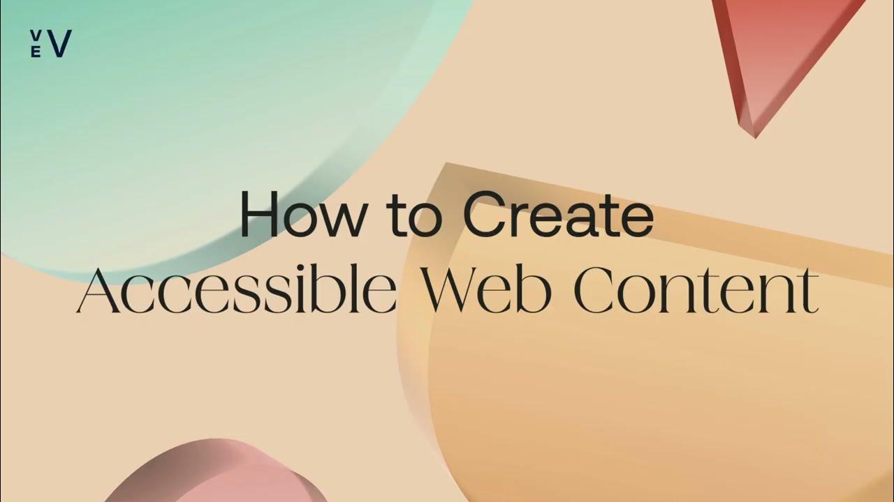 How to Create Accessible Web Content - YouTube