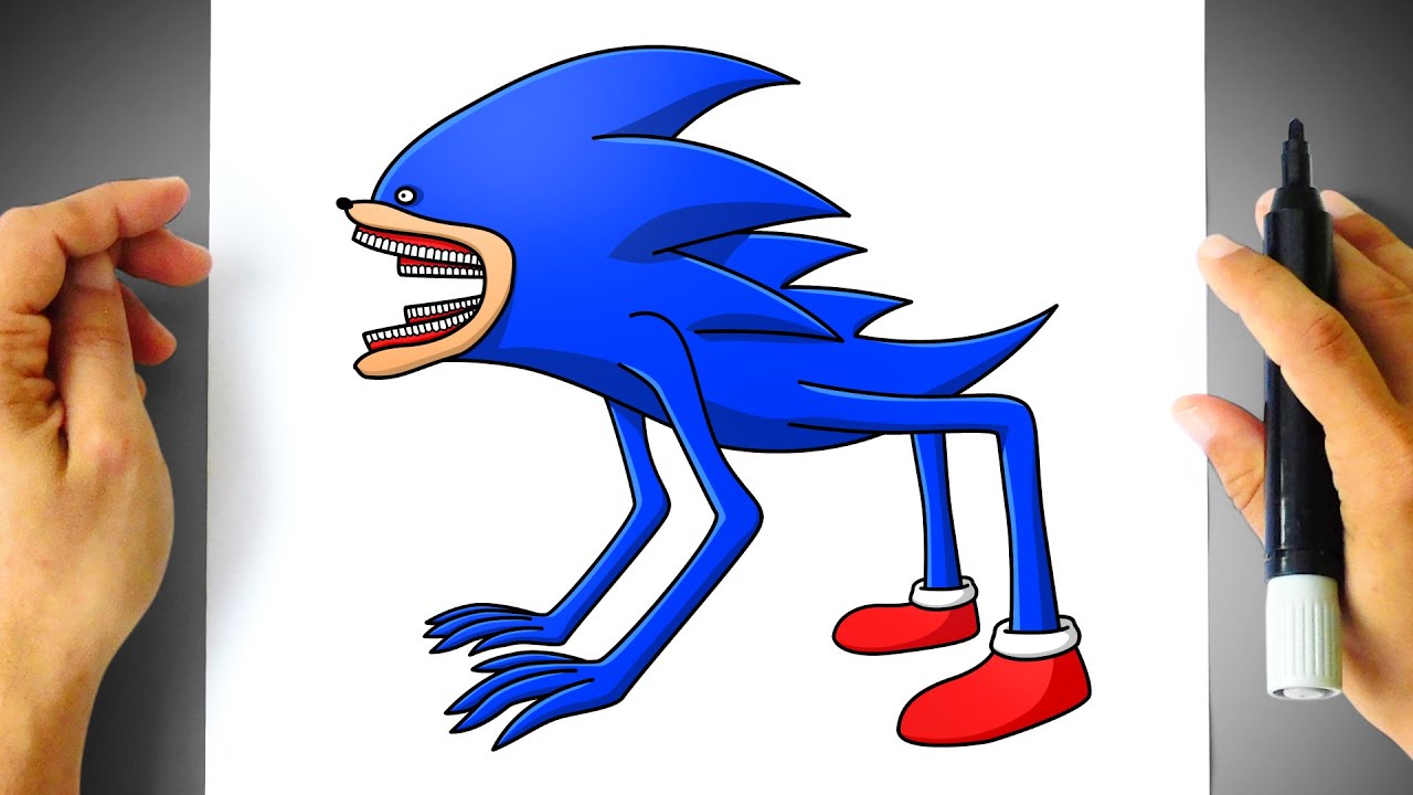 How To Draw Sonic Tapes Shin Sonic Youtube