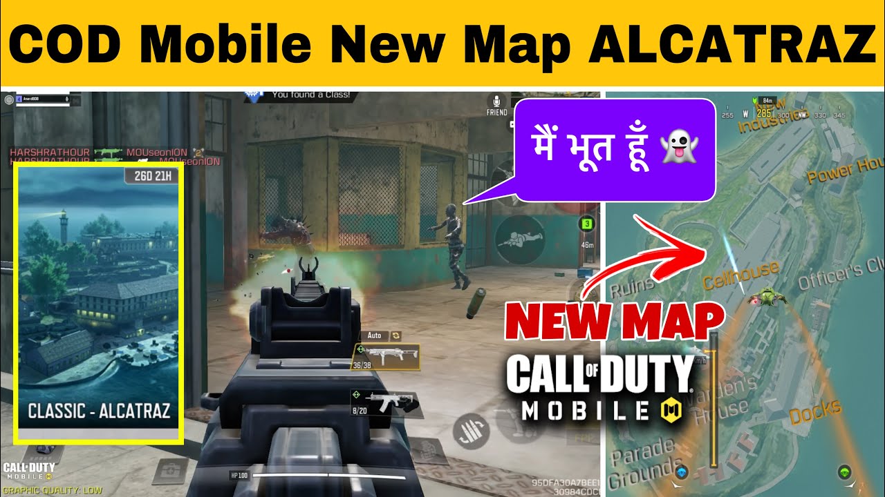 🔥 CALL OF DUTY MOBILE NEW BR MAP ALCATRAZ GAMEPLAY | COD MOBILE ...