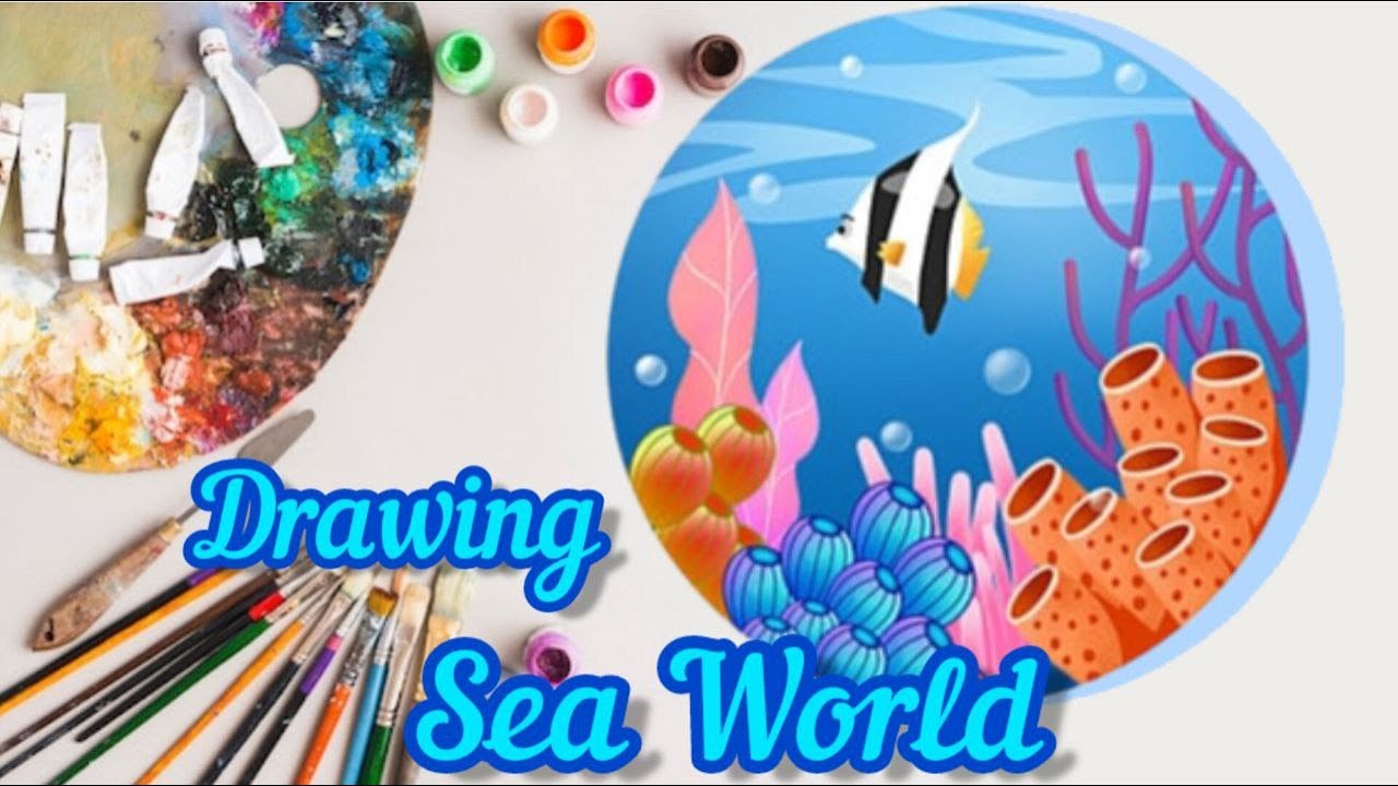 🐬Sea World Drawing 🐠Coloring marine motifs🐙Undersea world - YouTube