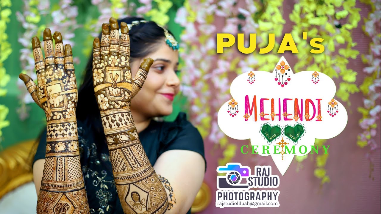 PUJA 's MEHNDI & SANGEET || RAJ STUDIO || - YouTube