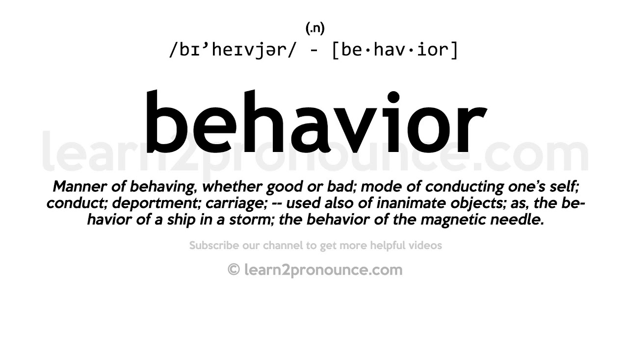 Pronunciation of Behavior | Definition of Behavior - YouTube