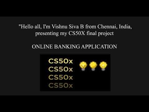 CS50X Final Project || Online Banking App - YouTube