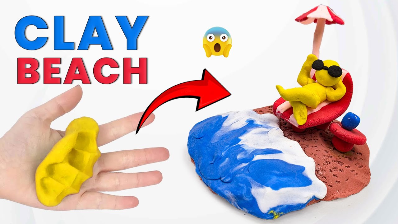 How to Make a Beach Scene with Clay | Easy & Fun Tutorial - YouTube