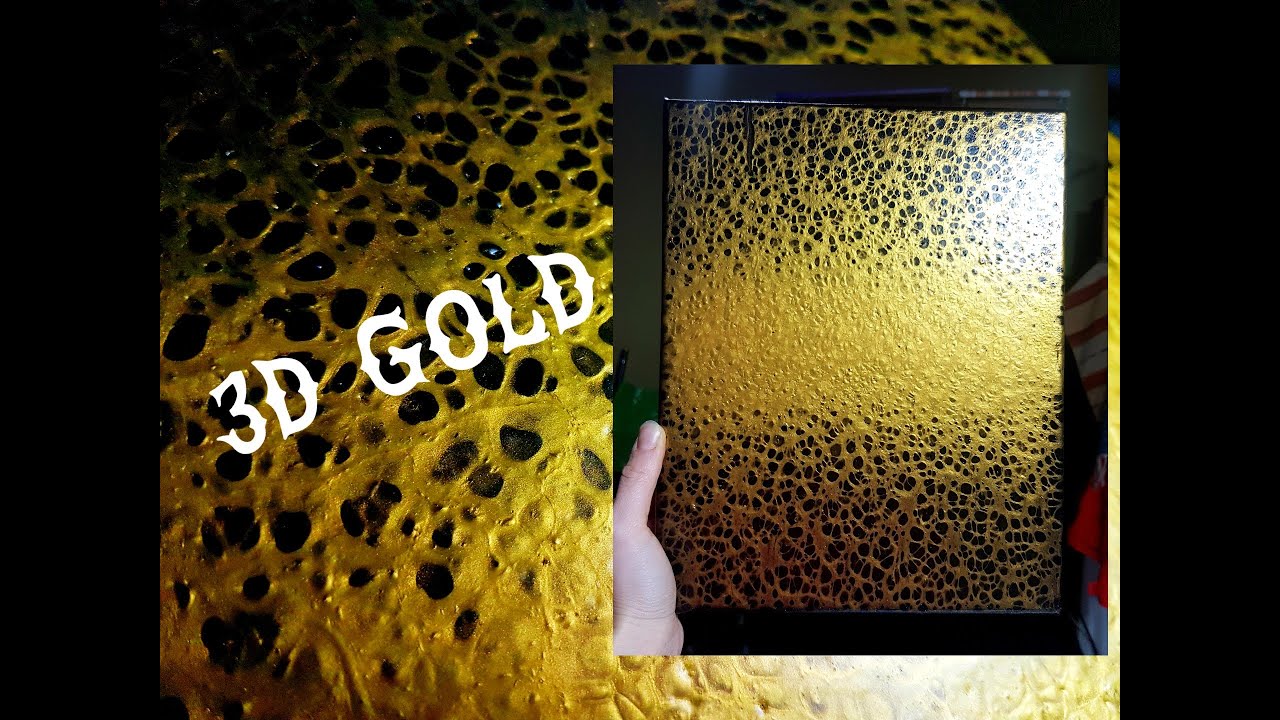 #43 Golden Lace - Black & Gold Swipe | Acrylic Pouring for Beginners ...