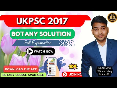 UKPSC 2017 | Botany PSC Solution & Discussion | Botany Course Available - YouTube