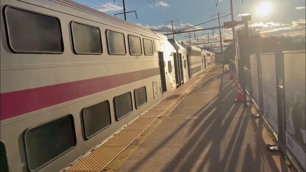 NJ Transit Northeast Corridor Semi Express Train #7851 Trenton departing Princeton Jct w ...