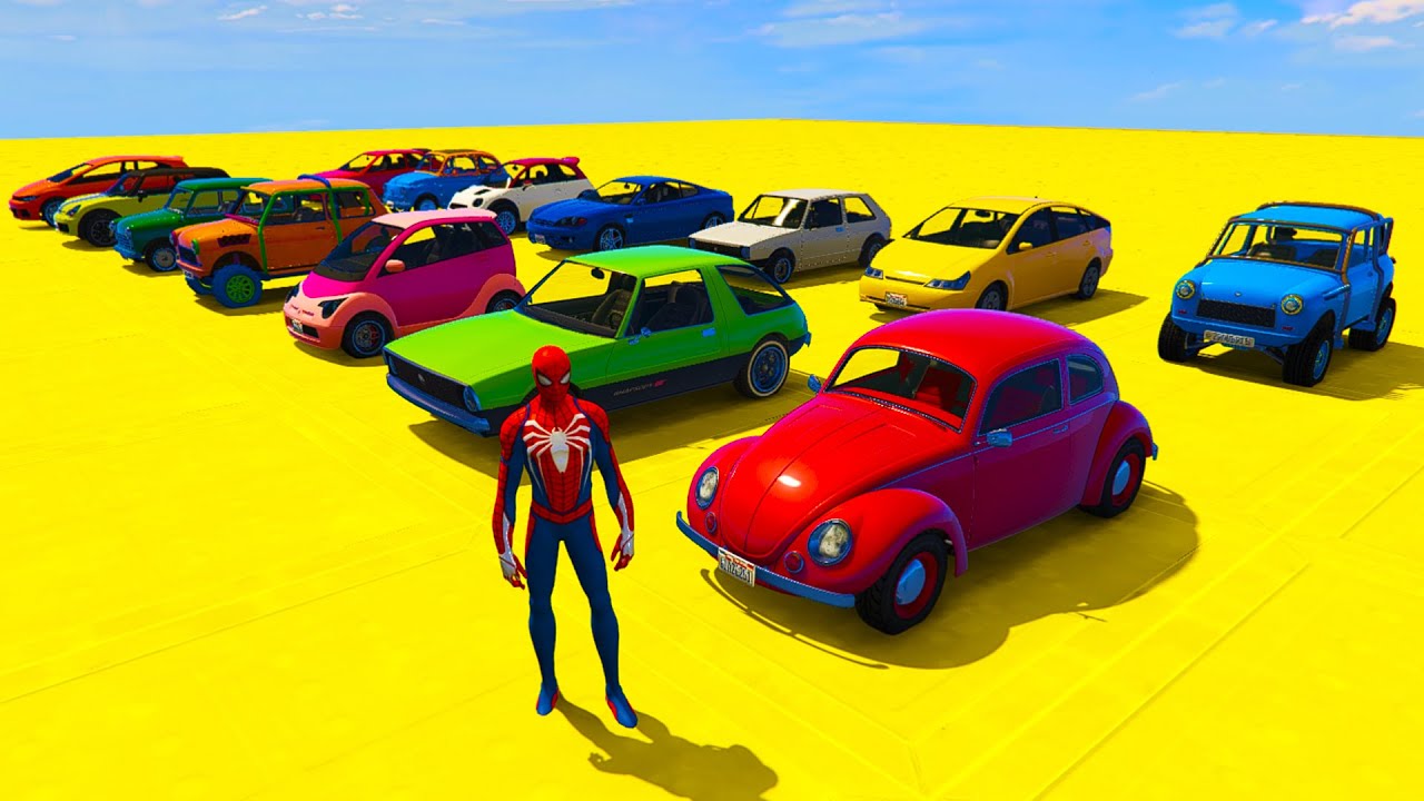 GTA 5 Spiderman Ragdolls Jumping Over Ramps (Euphoria Physics Fails ...