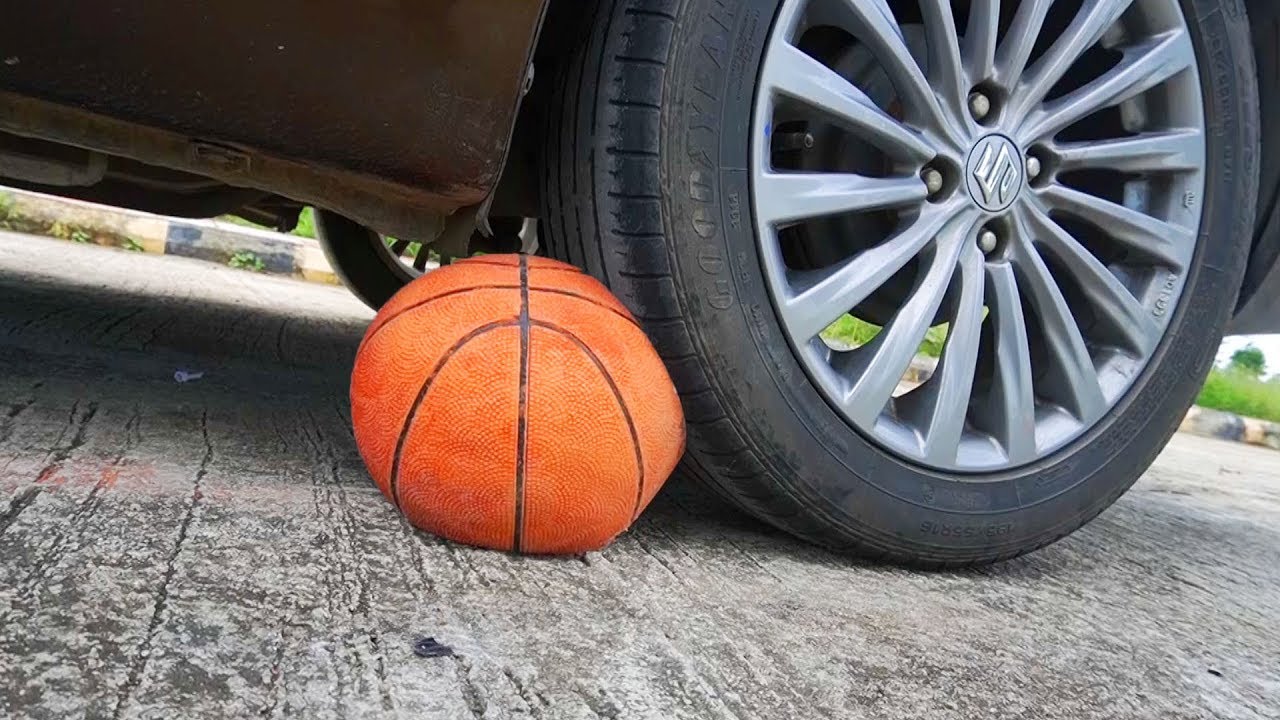 EXPERIMENT: CAR vs BasketBall - YouTube
