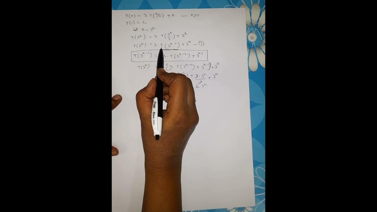 Solving Recurrence Equation using Backward Substitution Method - YouTube