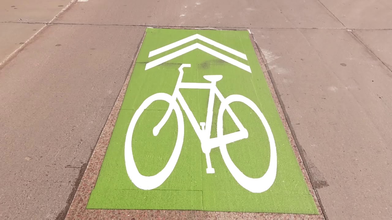 2020-04-27 Be on the lookout for newly painted on street sharrow bike ...