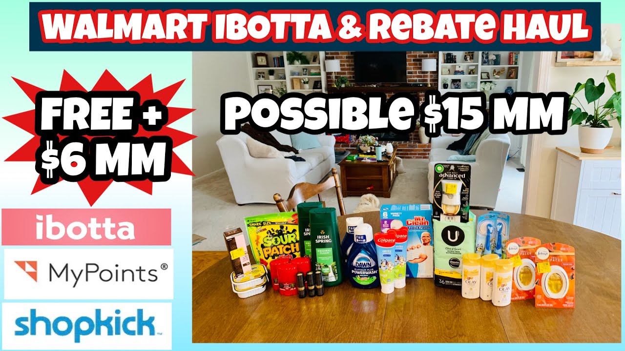 WALMART IBOTTA & REBATE HAUL / Finishing 2 bonuses and getting some ...