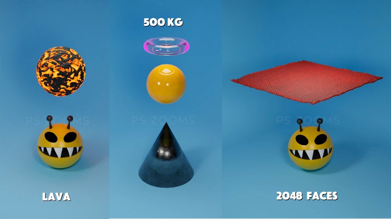 Satisfying Fluid and Soft Body Simulation | 3D Physics Animation - YouTube